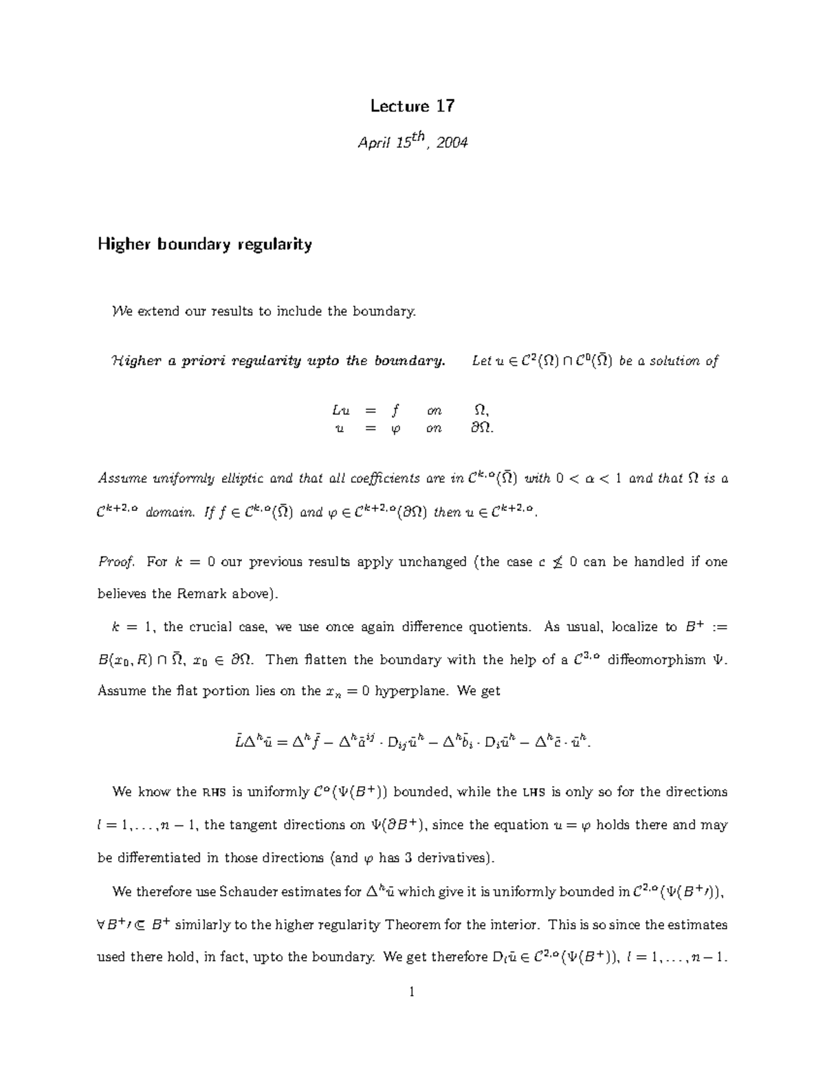 Hilbert Spaces and Riesz Representation Theorem - Lecture 17 April 15 ...