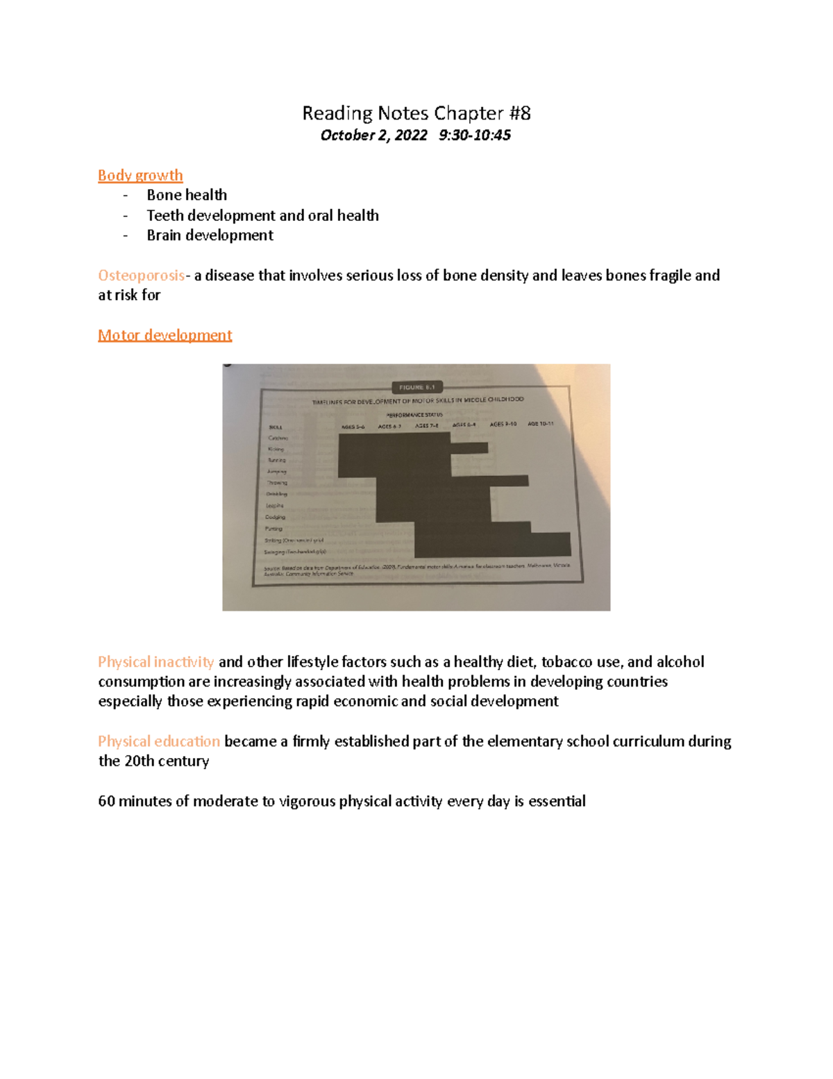 Reading Notes Chapter 8 - Reading Notes Chapter October 2, 2022 9:30-10 ...