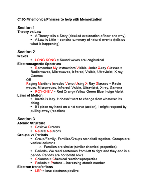 C165 Notes S1 L1-4 - Scientific Inquiry, Force and Motion (Lessons 1-4 ...