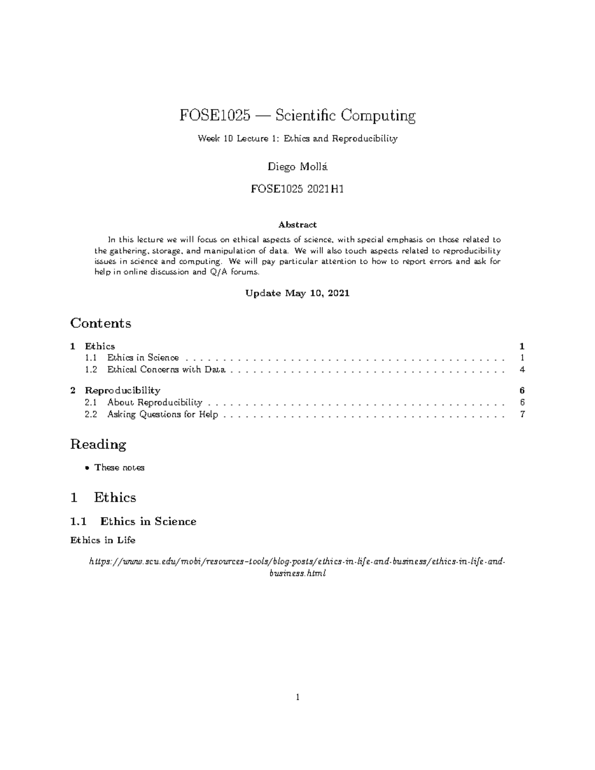 Week10 Notes Week 10 Lecture Notes For Fose1025 Fose1025