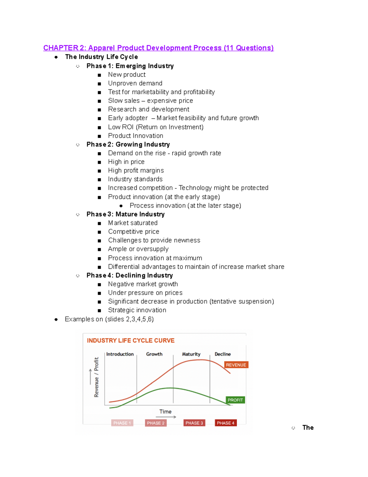 Midterm Notes 2022 - CHAPTER 2: Apparel Product Development Process (11 ...