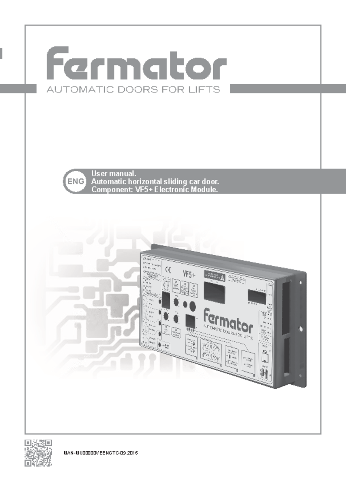 Manual fermator - ENG User manual. Automatic horizontal sliding car ...