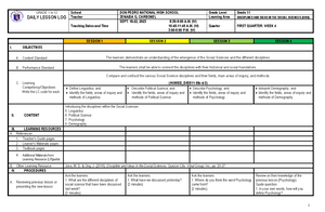 DISS-week 6 - Daily Lesson Log - GRADE 1 to 12 DAILY LESSON LOG School ...