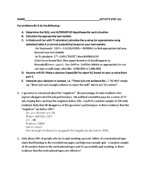 Stat 10 24 - Professor Mathew - 10/ Sampling distribution: how closely ...