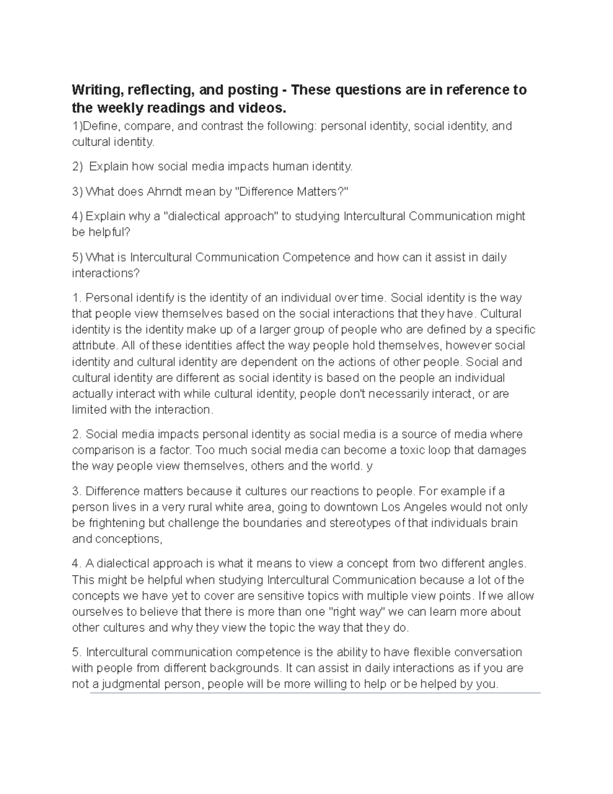 Week 2 Discussion(19) - Google Docs - Writing, reflecting, and posting ...