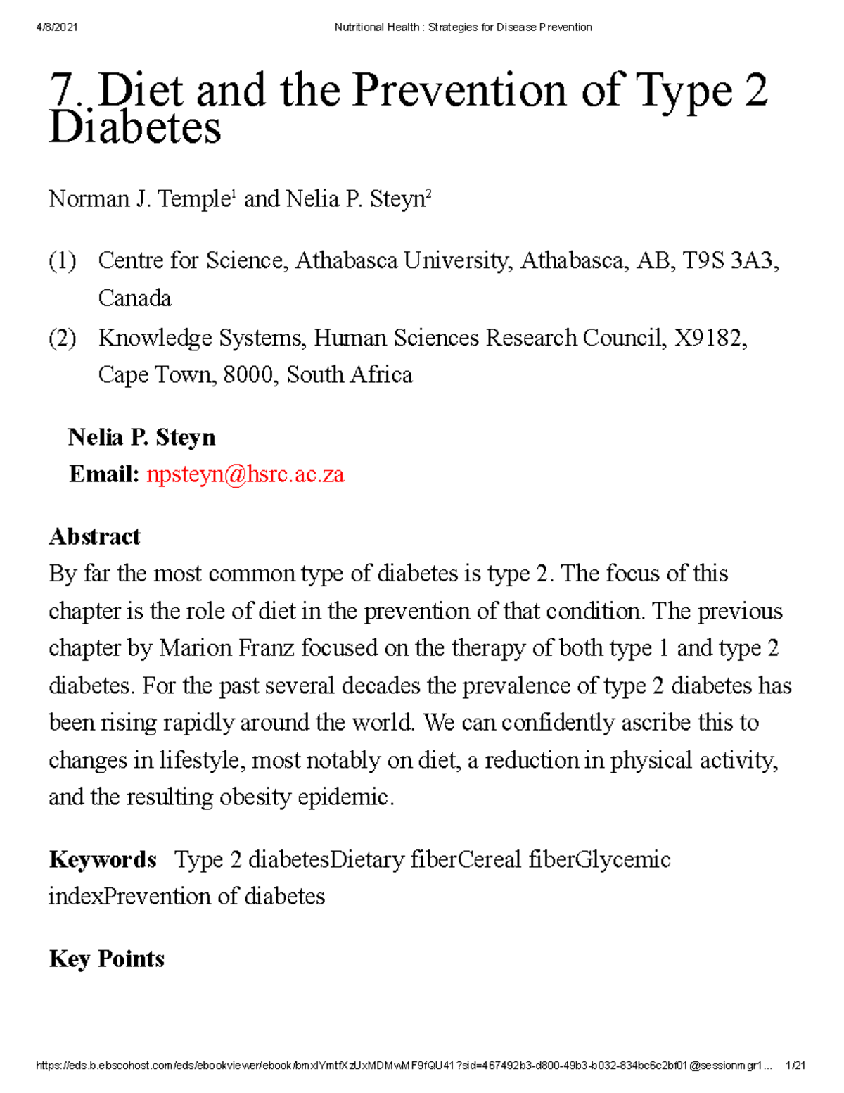 CH 7 Nutritional Health Strategies for Disease Prevention - (1) (2) 7 ...