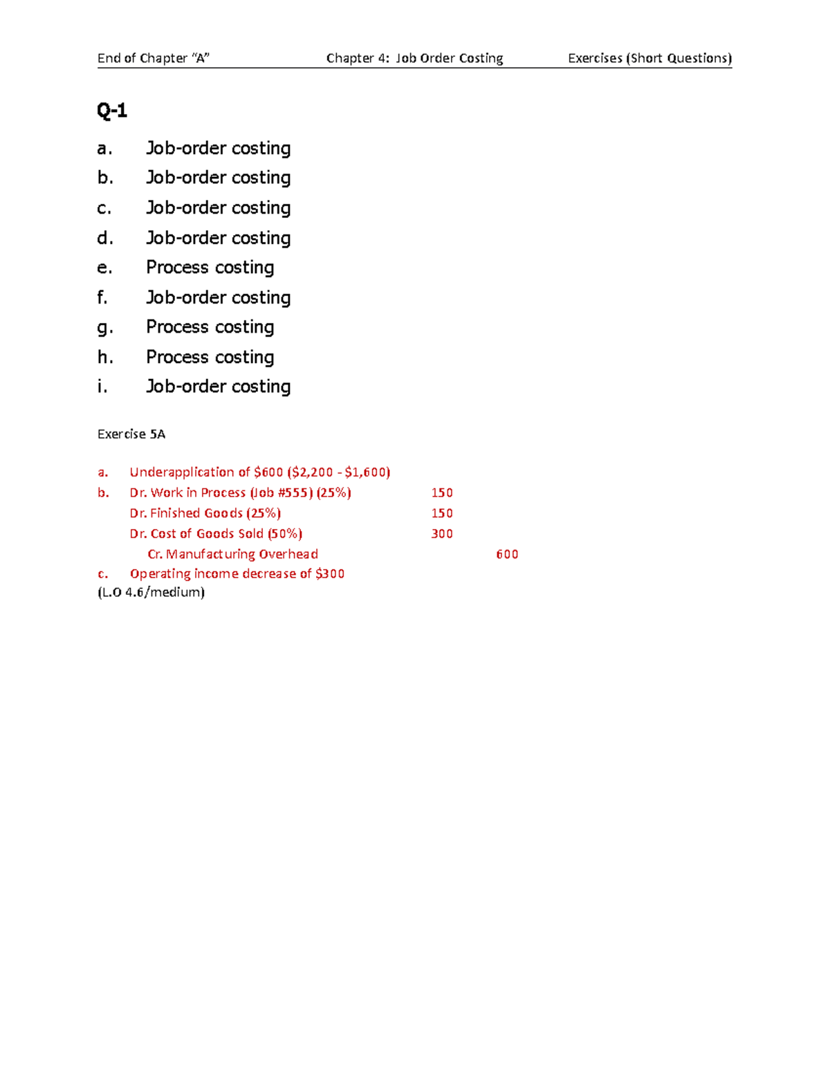 Chapter 04-Solutions - Answer Key for a practice material. - End of ...