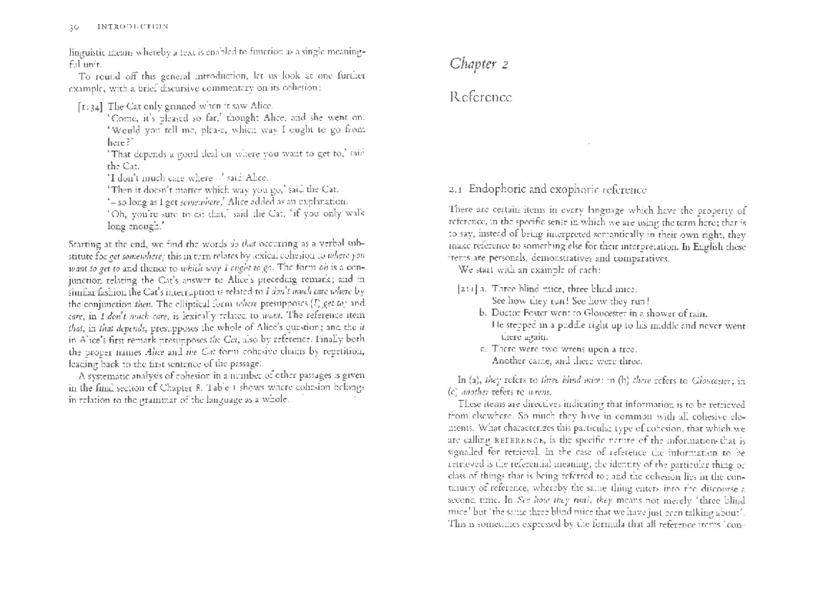 Halliday, M.A.K. Hasan, R. Cohesion in English Chapter 2 Part 1 ...