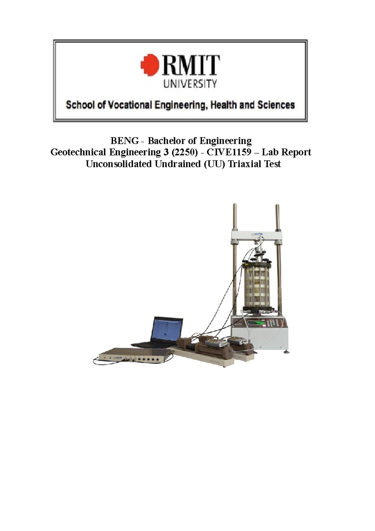 Geotechnical Lab Report - BENG - Bachelor of Engineering Geotechnical ...
