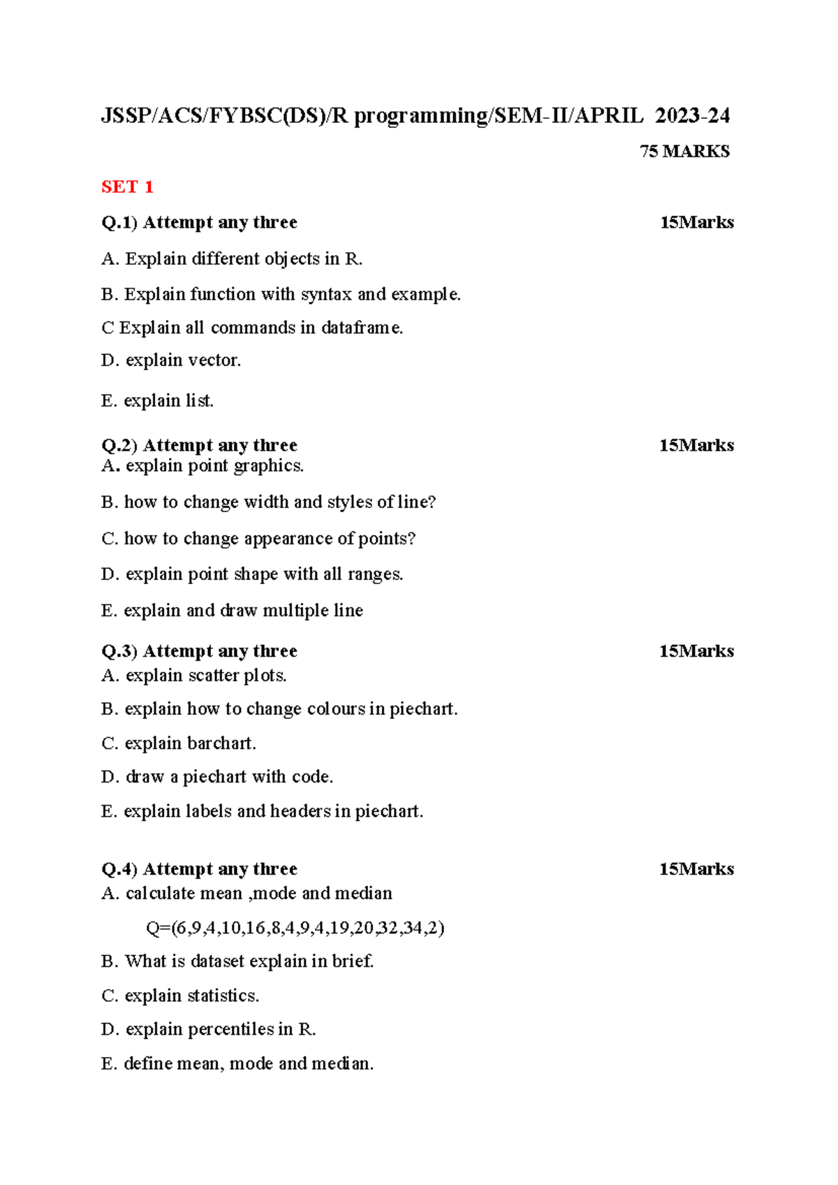 DS sem 2 - Assignment questions on R programming - JSSP/ACS/FYBSC(DS)/R programming/SEM-II/APRIL ...