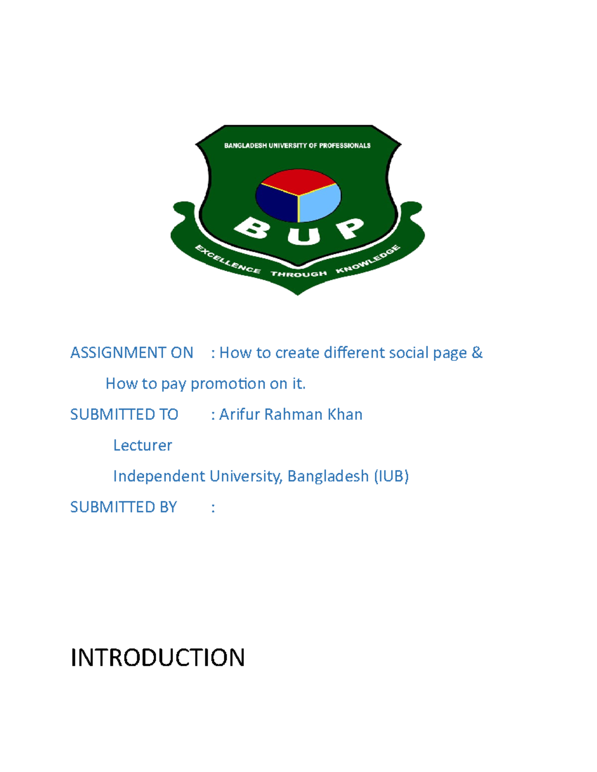 Assignment-ON- Computer - ASSIGNMENT ON : How to create different ...