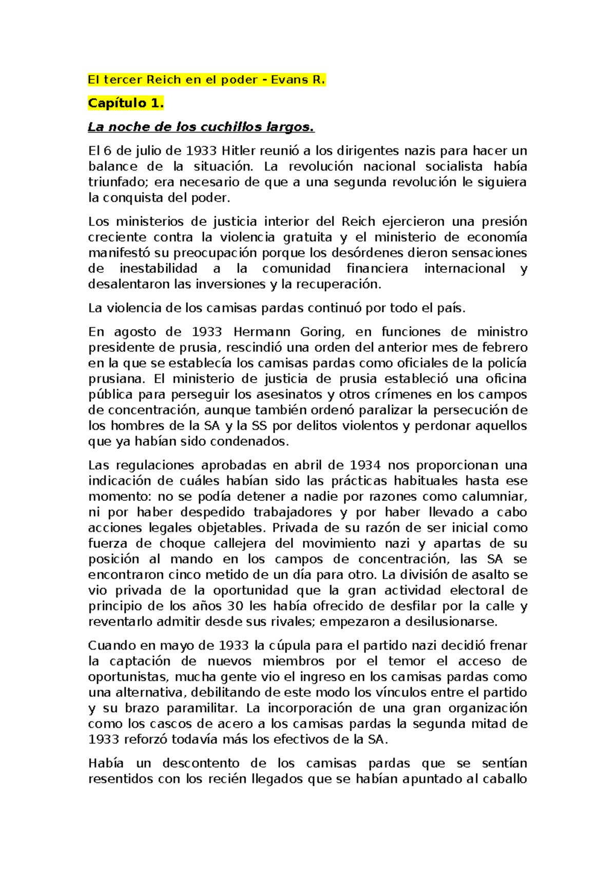 El tercer Reich en el poder - Evans R - Capítulo 1. La noche de los ...