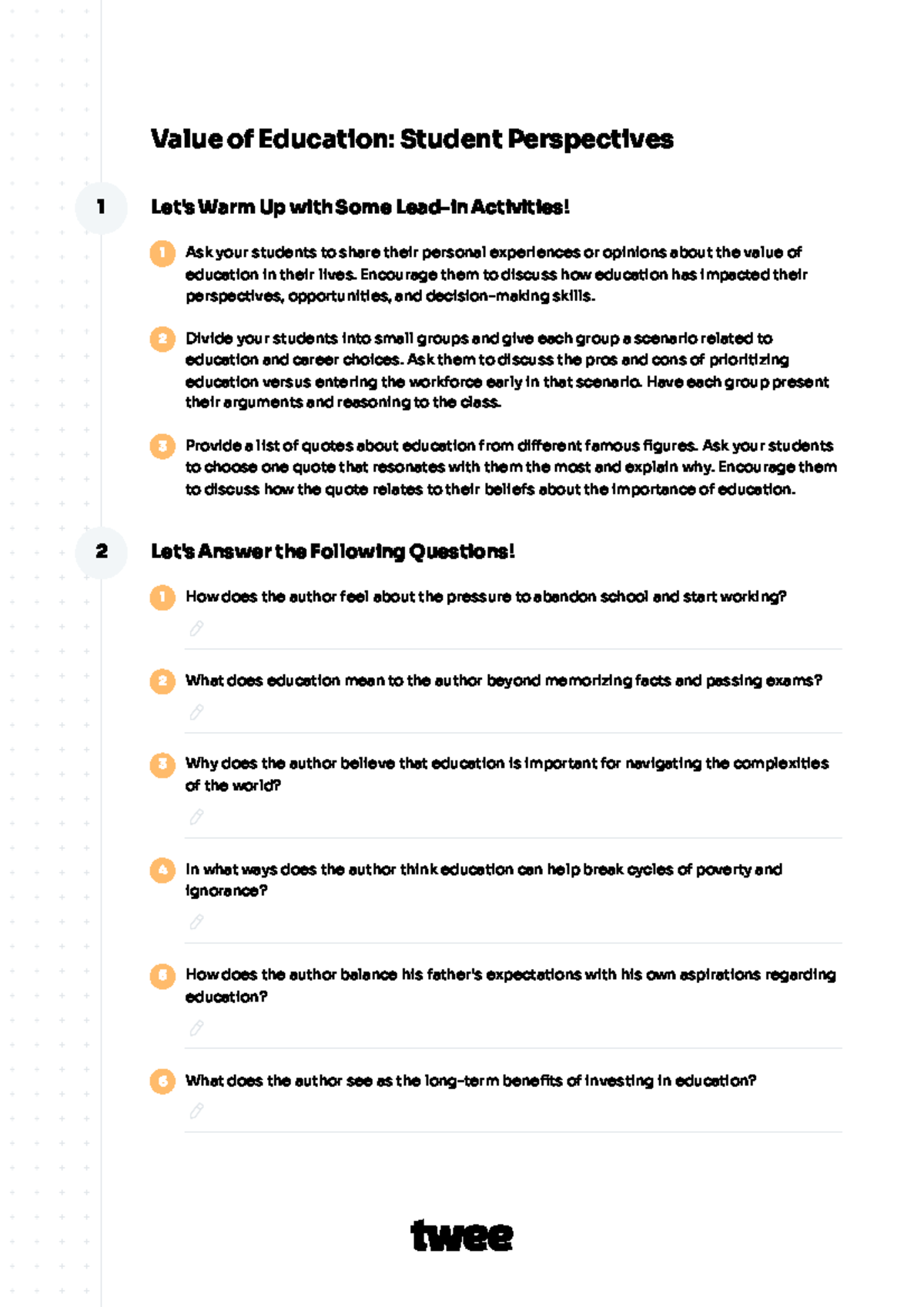 Twee - Value of Education Student Perspectives - Value of Education ...