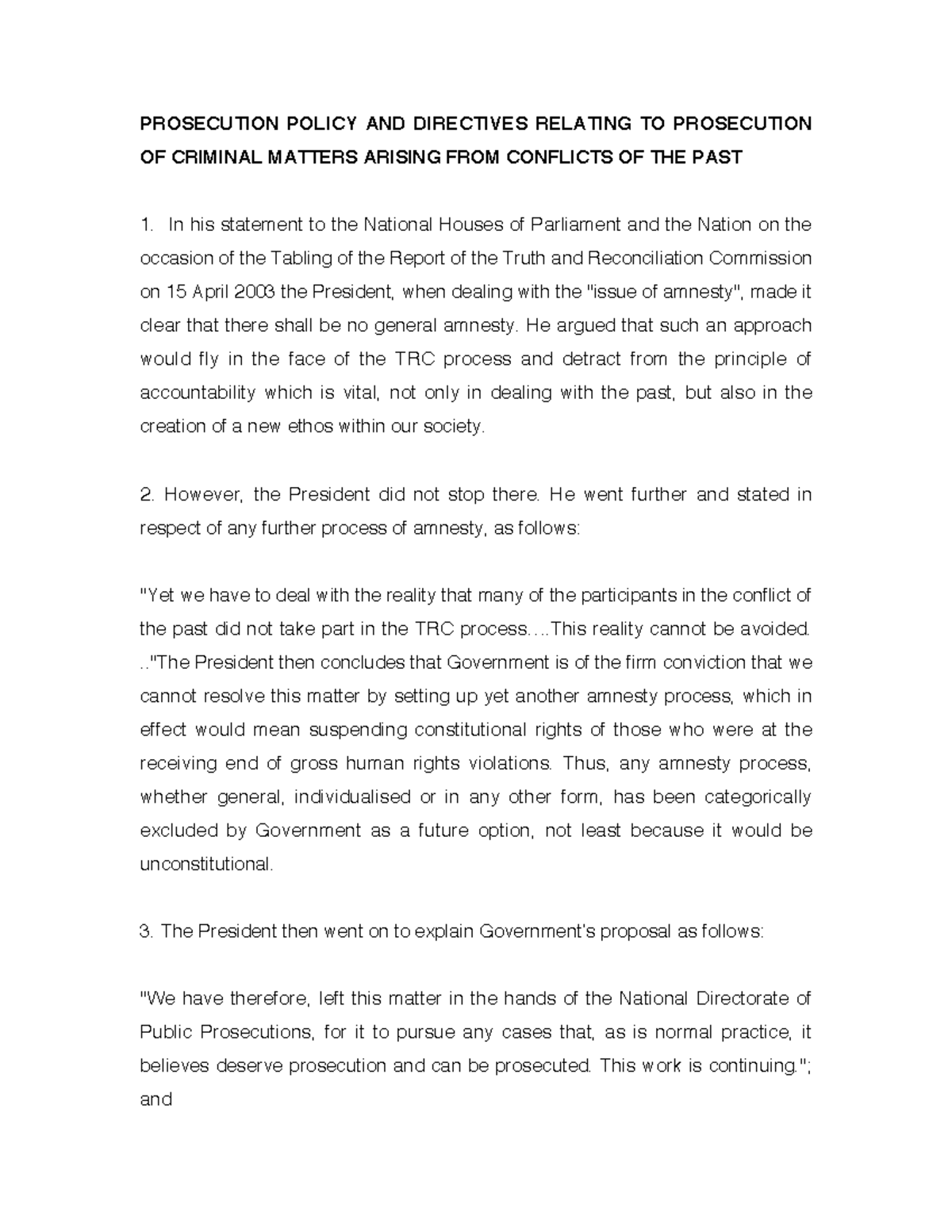 02475 npaprosecutionpolicy - PROSECUTION POLICY AND DIRECTIVES RELATING ...