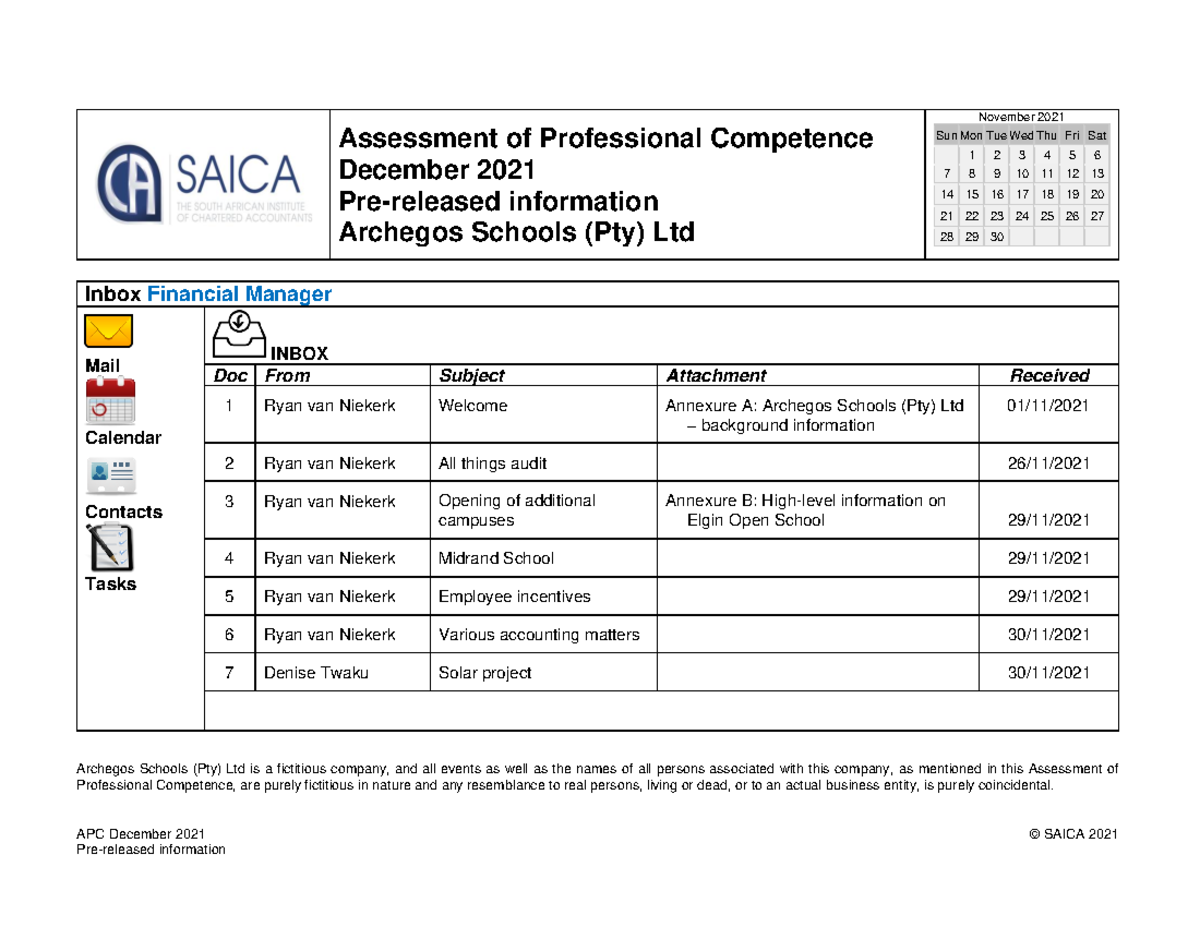APC 2021 Pre-released information South Africa - APC December 2021 ...