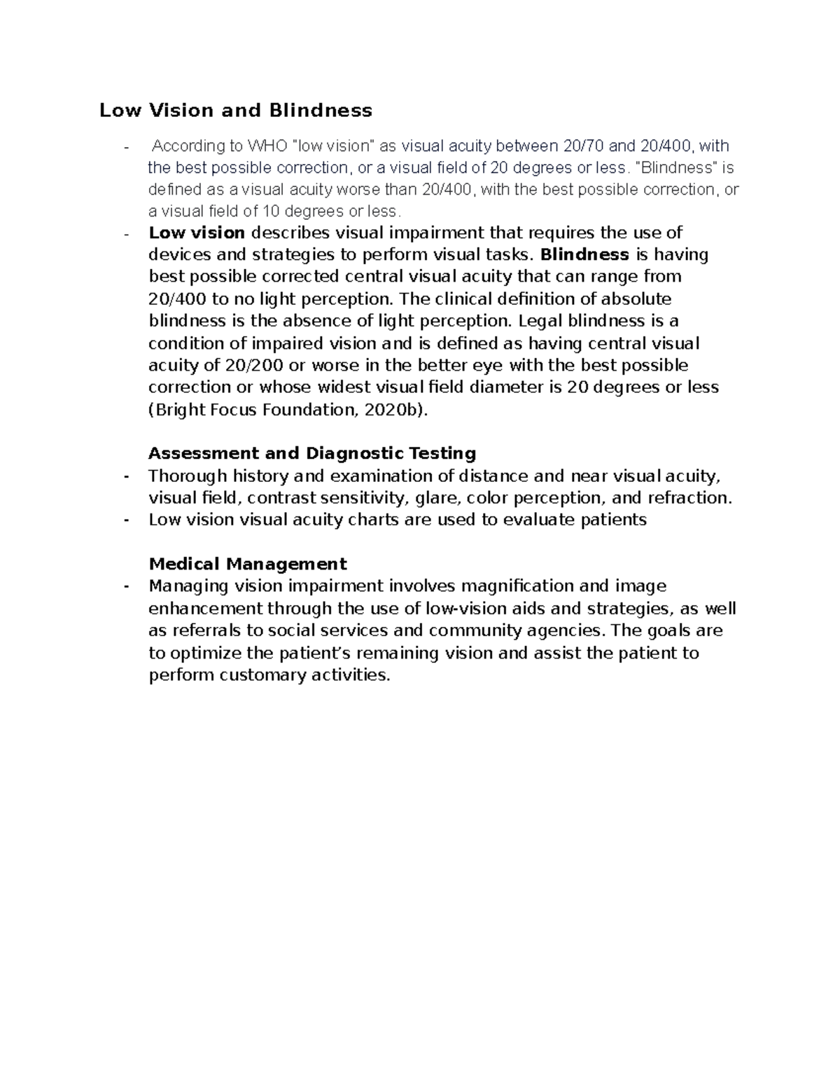 ncm116: eyesssss - Low Vision and Blindness - According to WHO “low ...