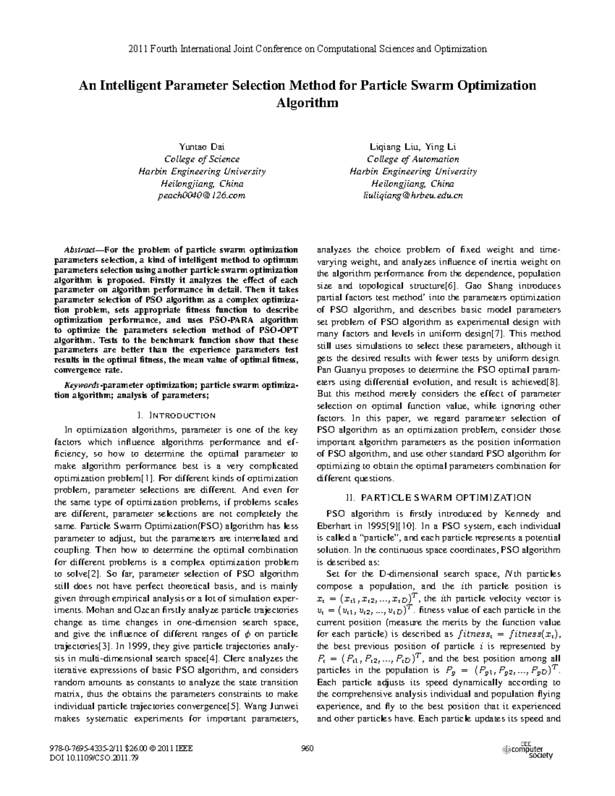 5 - paper - An Intelligent Parameter Selection Method for Particle ...