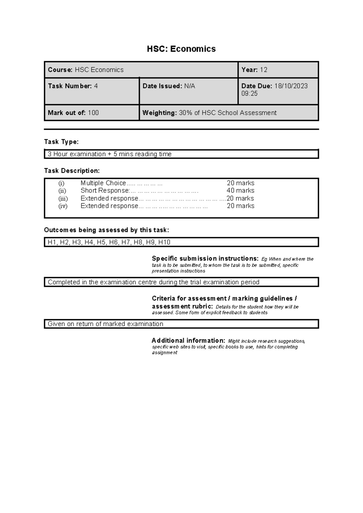Eco - eco notes jhsc - HSC: Economics Course: HSC Economics Year: 12 ...
