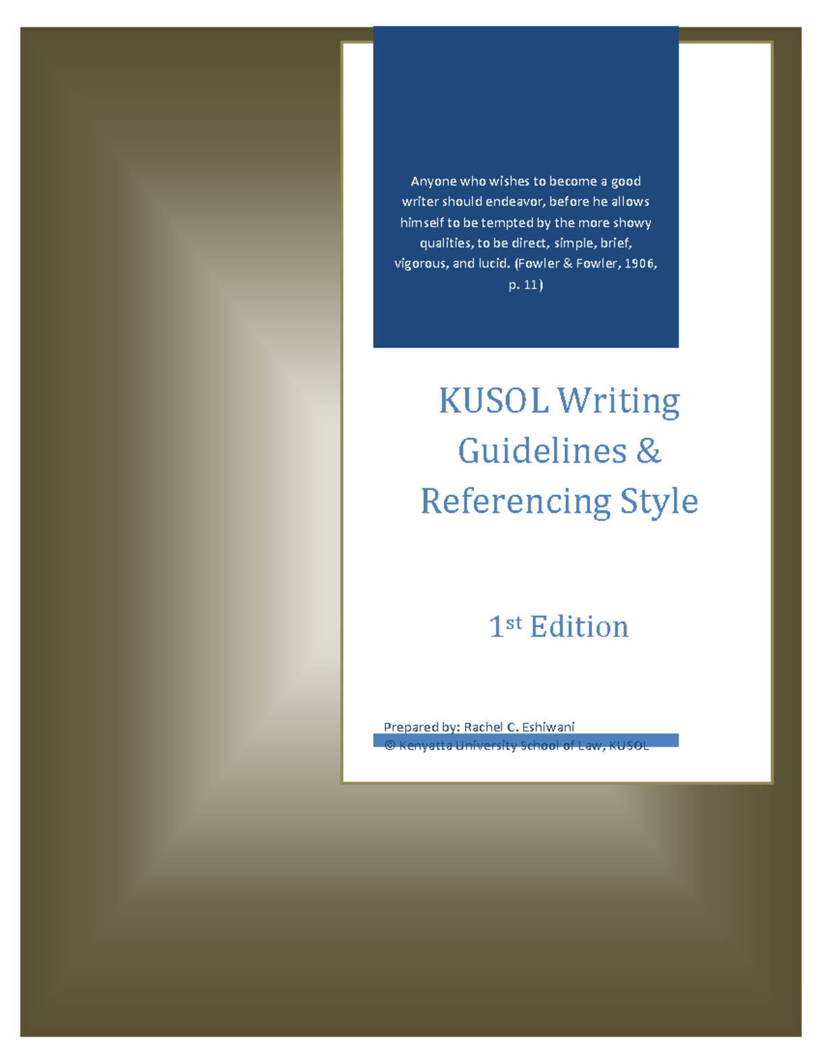 Kusol referencing style - Anyone who wishes to become a good writer ...