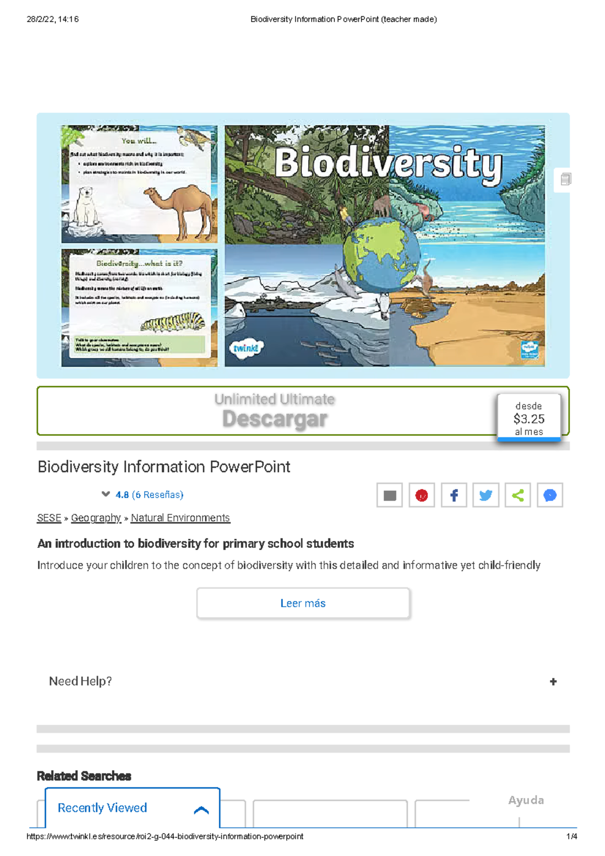 Biodiversity 3rd - + Biodiversity Information PowerPoint SESE ...