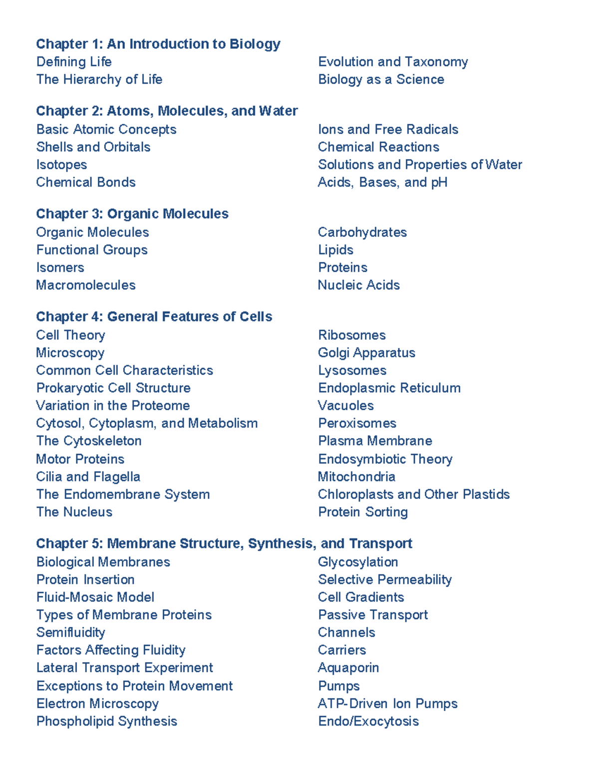Topic Overview - Chapter 1: An Introduction to Biology Defining Life ...