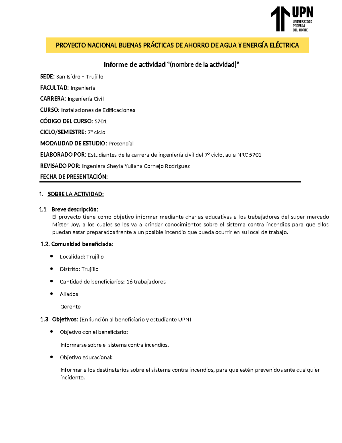 Formato Informe de actividades-Equipos - Informe de actividad “(nombre ...