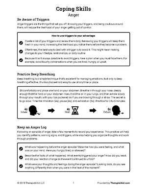 Grounding Techniques worksheet - Grounding Techniques © 201 8 Therapist ...