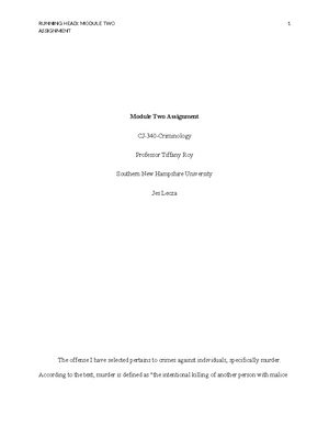 Module six cj-340 - Shay Schaare CJ- June 11th 2023 Module Six ...