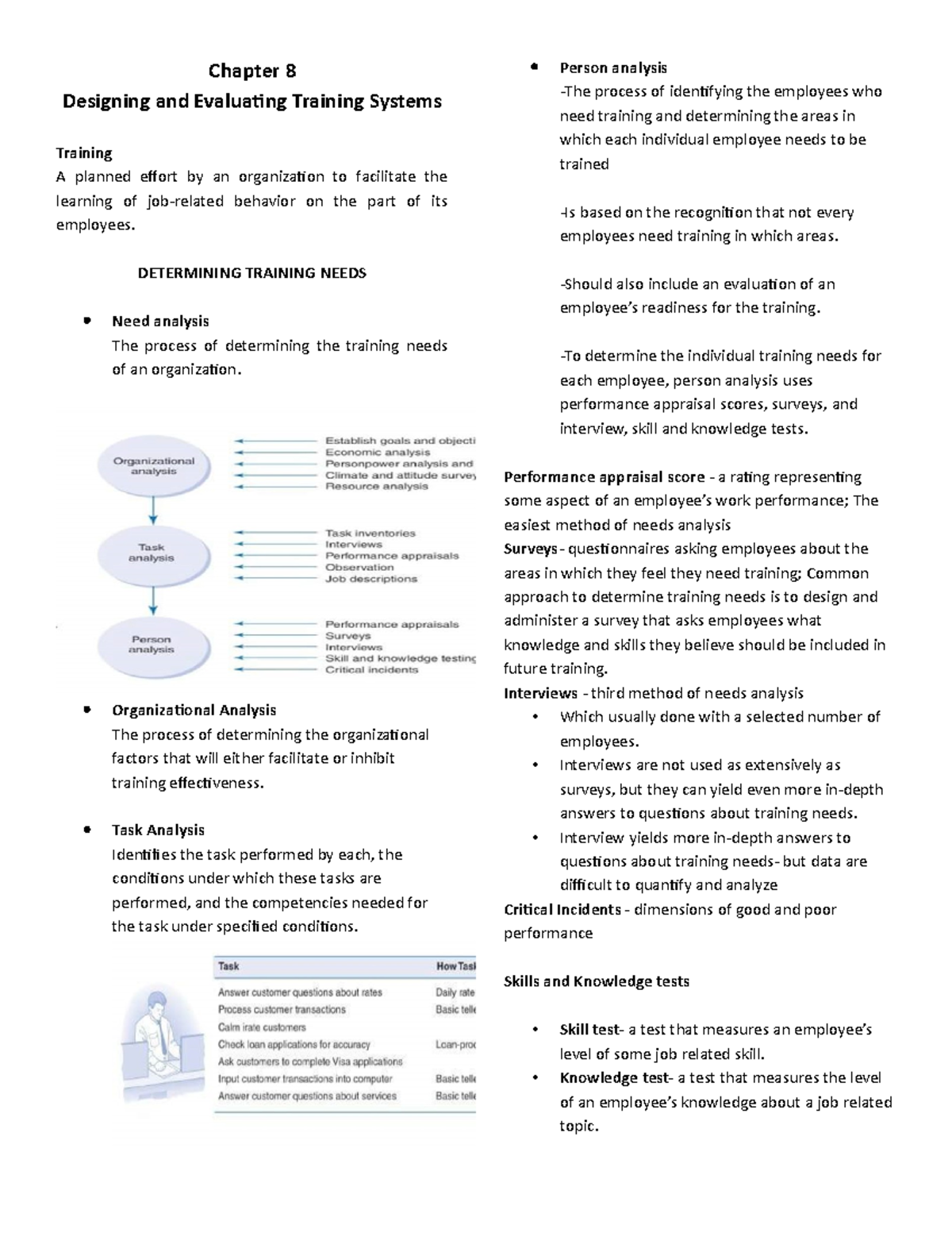 Chap8 - Chapter 8 Designing and Evaluating Training Systems Training A ...