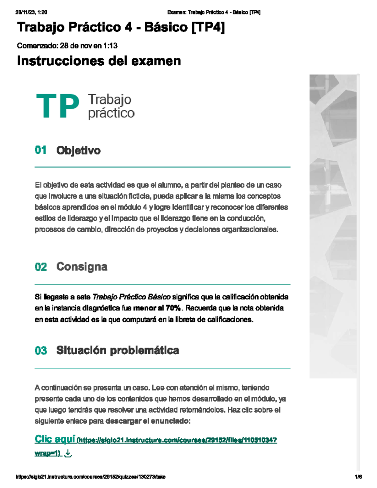 TP N° 4 Direccion General Basico 100 - Studocu