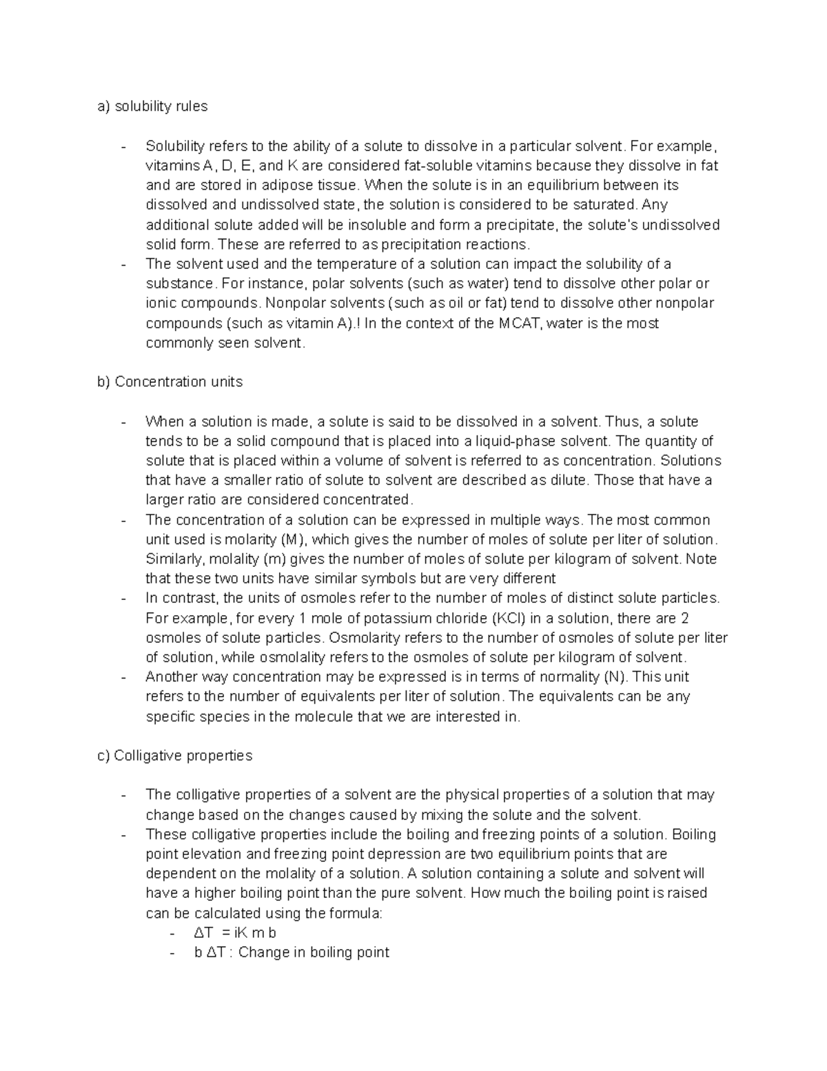 Solutions and Gases - a) solubility rules Solubility refers to the ...