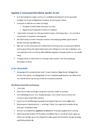 Kapittel 3 Definisjoner, typer og modeller for innovasjon - Kapittel 3 Definisjoner, typer og ...