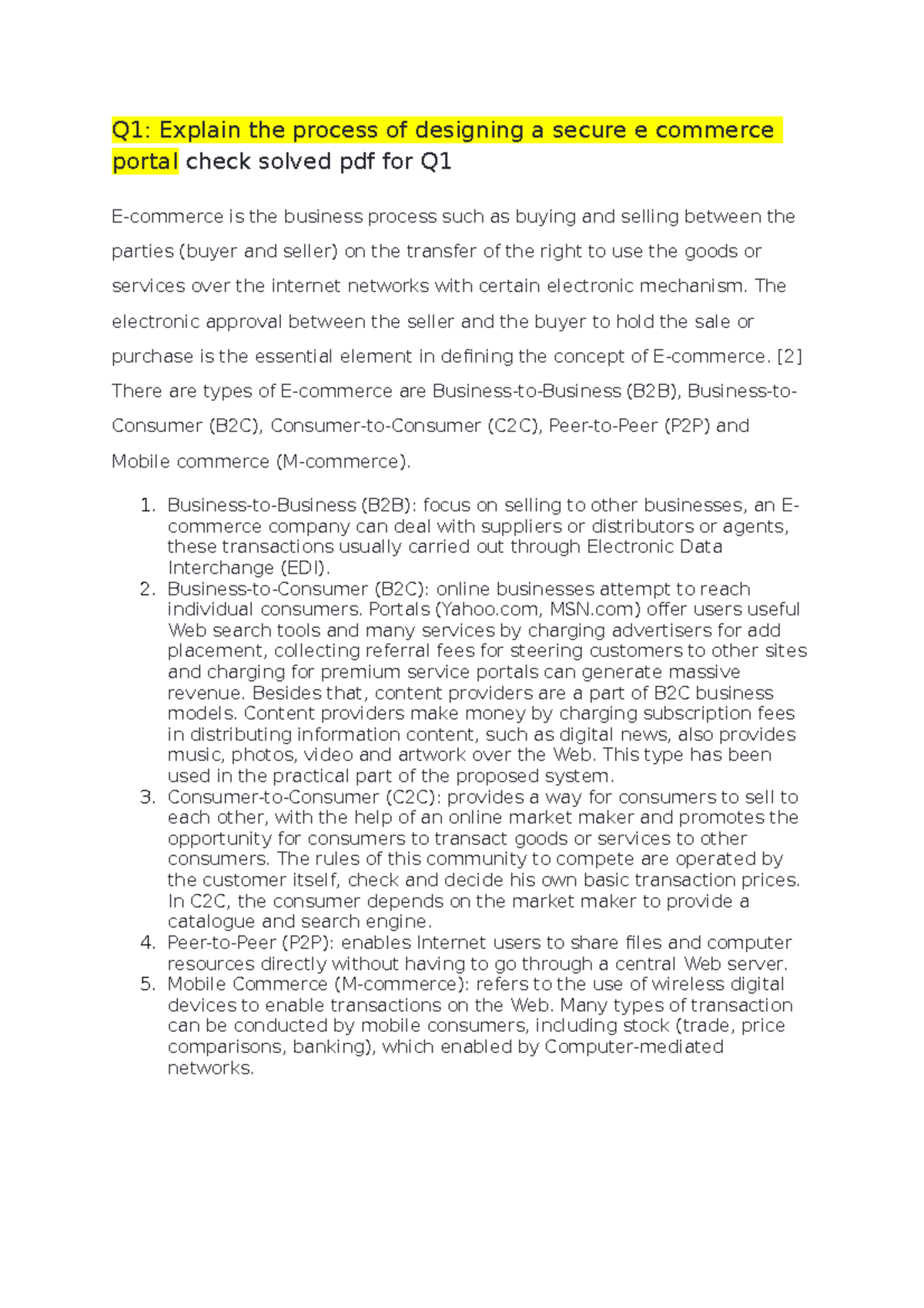 BCS062 for the year 2021 -22 Q1 Abstract - Q1: Explain the process of designing a secure e ...