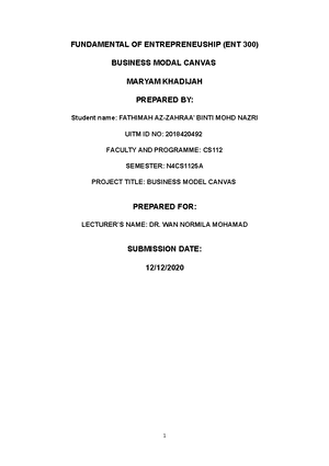 ISB 511 2ND Assignment - FACULTY OF BUSINESS AND MANAGEMENT UiTM PUNCAK ...