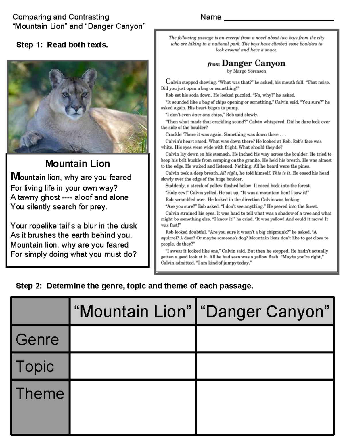 Annotated-Copy%20of%20Mountain%20Lion%20vs - Comparing and Contrasting ...