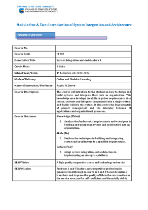 CS111 Module 3 - Introduction to Information Technology - Microsoft Word - CS 111 SOUTHERN LEYTE ...