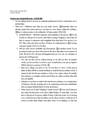 BILL OF Particulars review - New York Practice 2021 Lecture Notes BILL ...