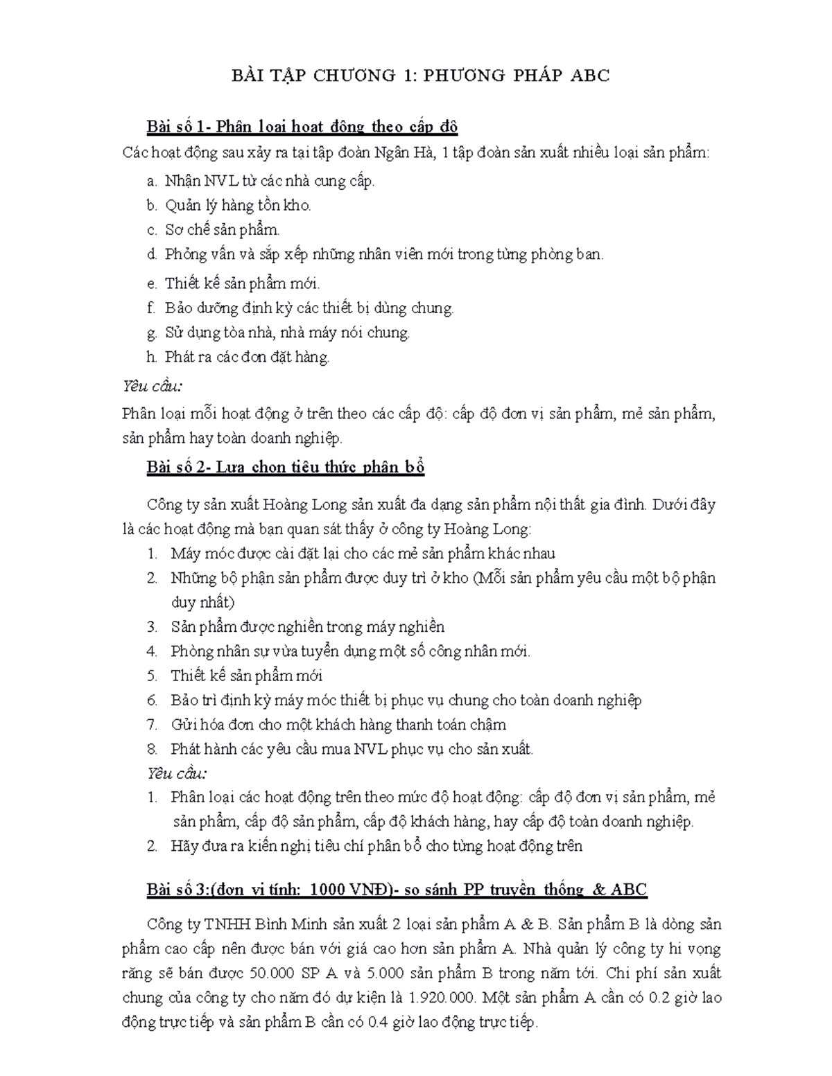 8- BT ABC - .................. - BÀI TẬP CHƯƠNG 1: PHƯƠNG PHÁP A BC Bài ...