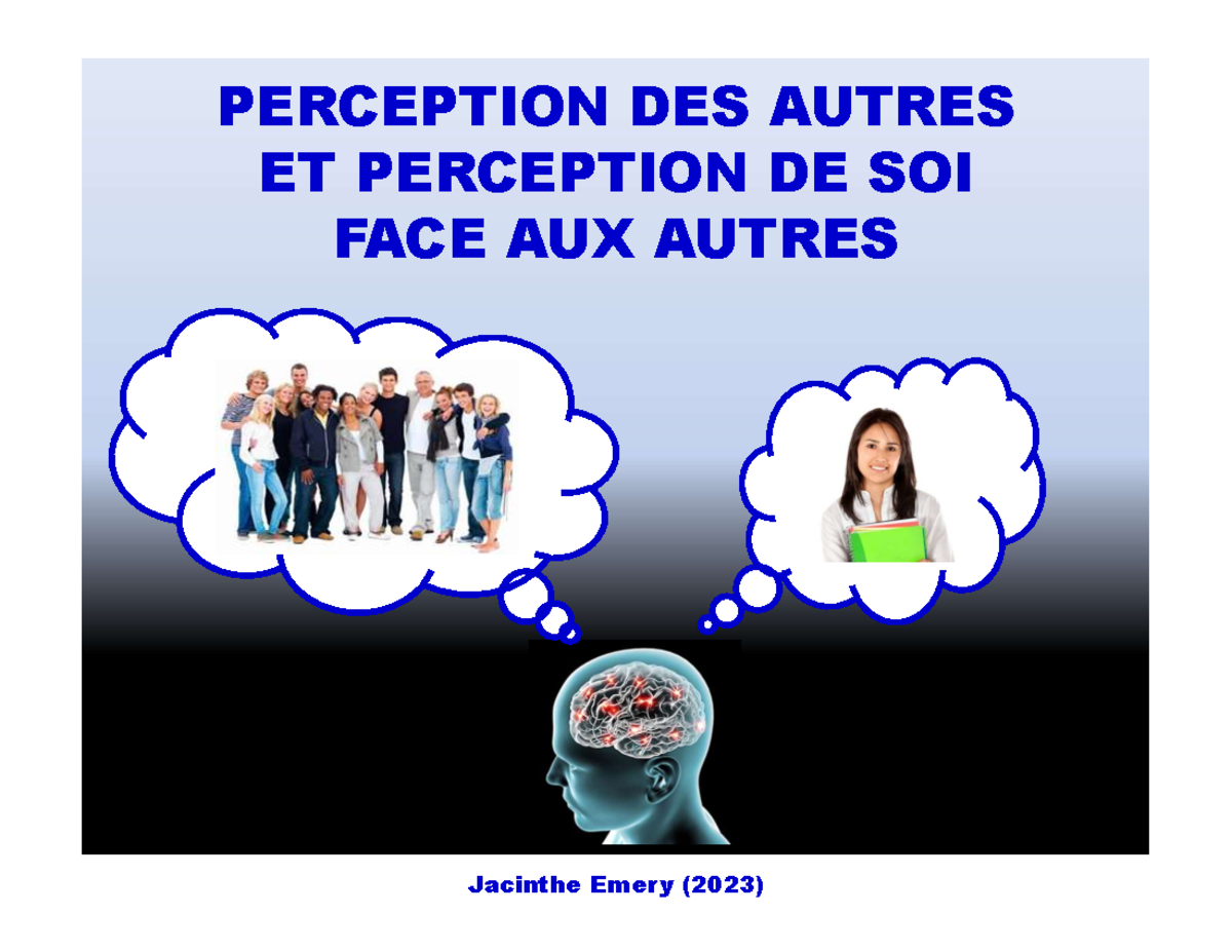 4-Perception autres et soi-Ã©tudiants-A2023-diapositives-2 - PERCEPTION ...