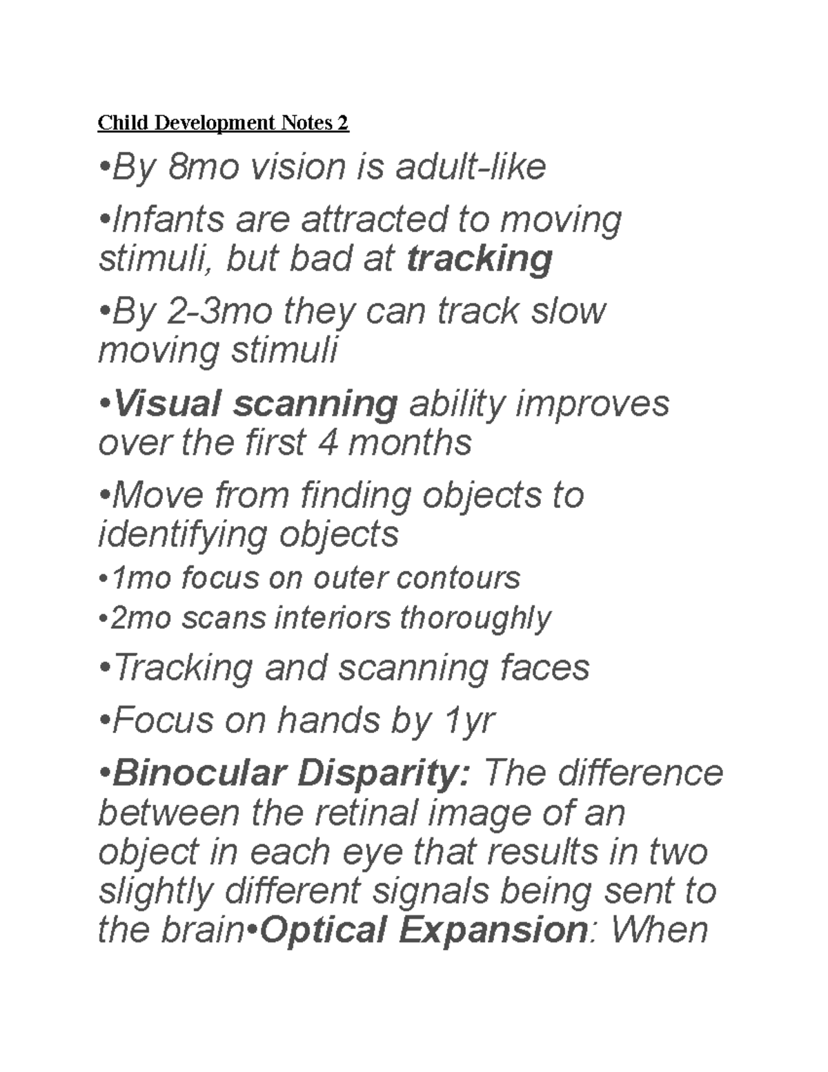 Child Development Notes 2 - Studocu