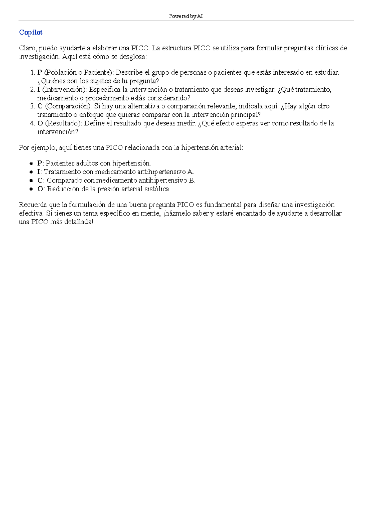 PICO - La estructura PICO se utiliza para formular preguntas clínicas ...