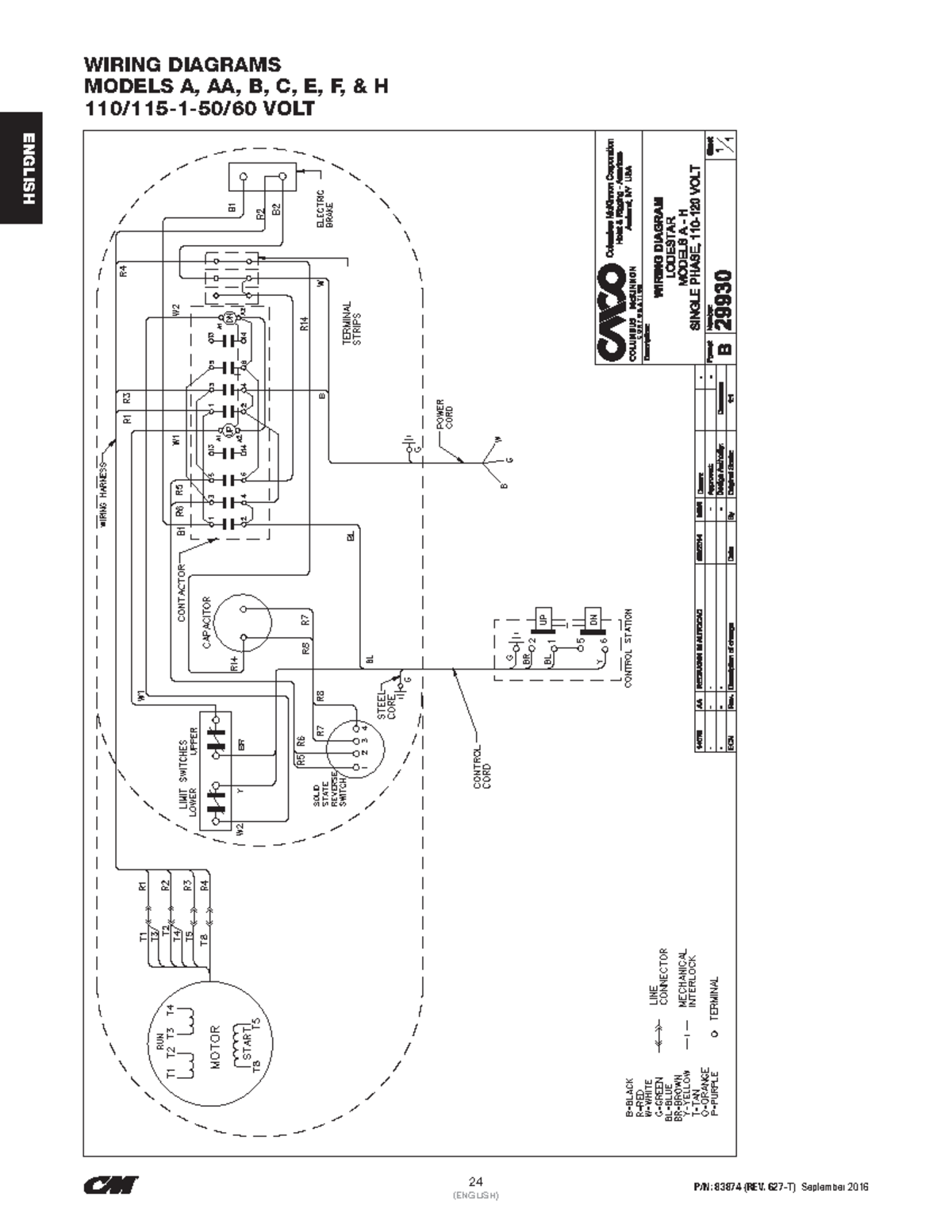 Lodestar classic wiring diagram - 24 P/N: 83874 (REV. 627-T) September ...