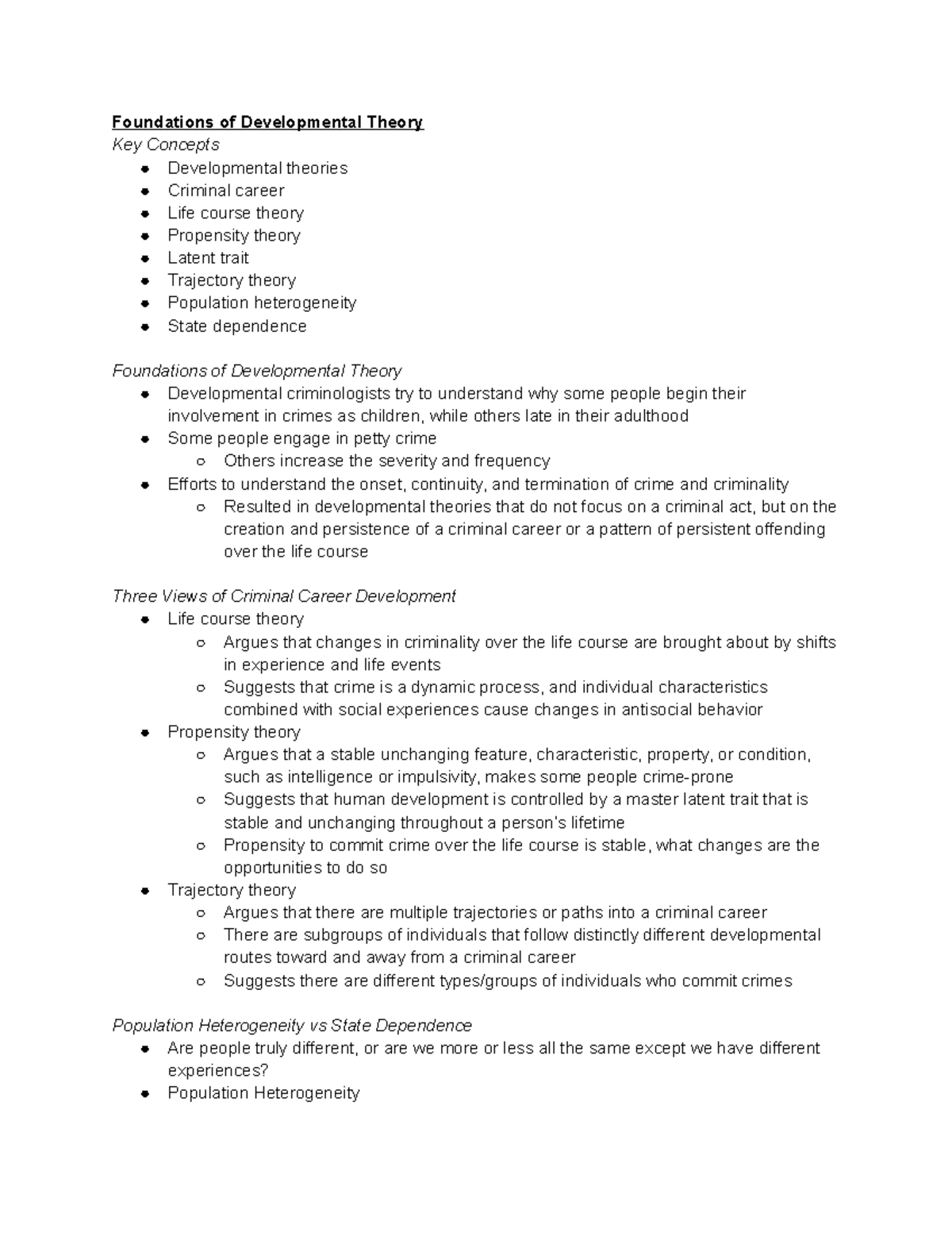 09 Developmental Theories - Foundations of Developmental Theory Key ...