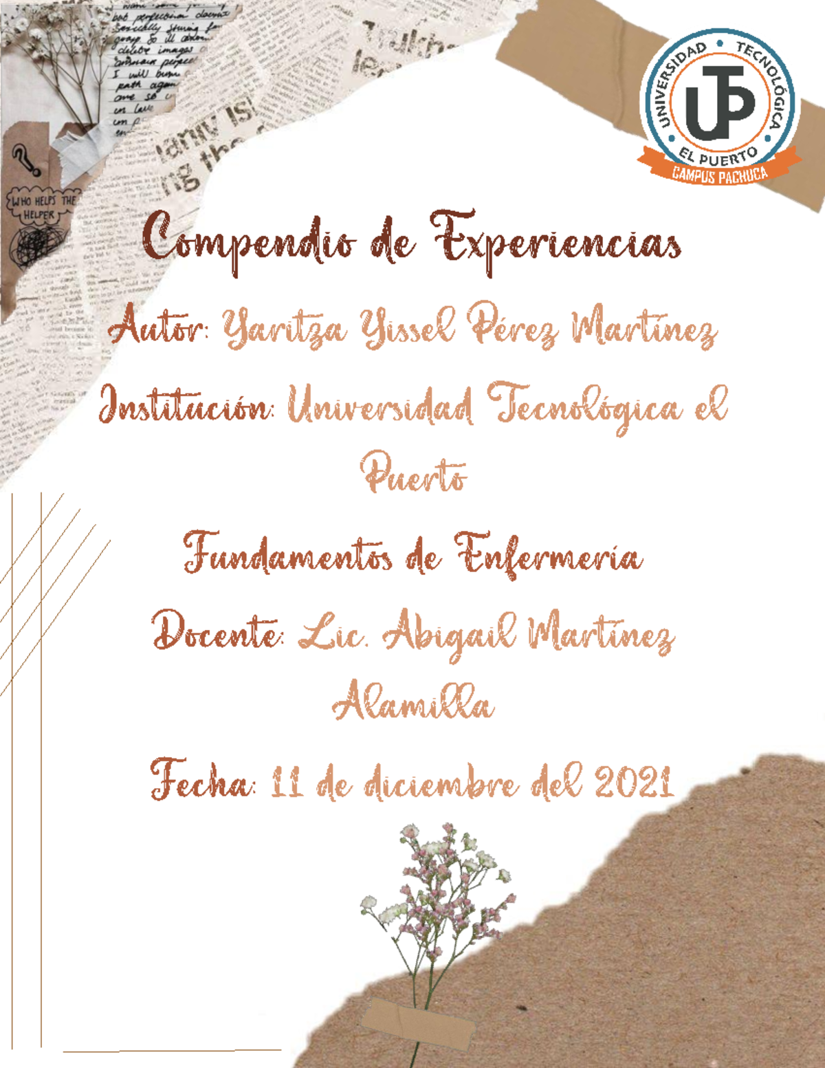 Practicas de enfermeria - Compendio de Experiencias Autor: Yaritza ...