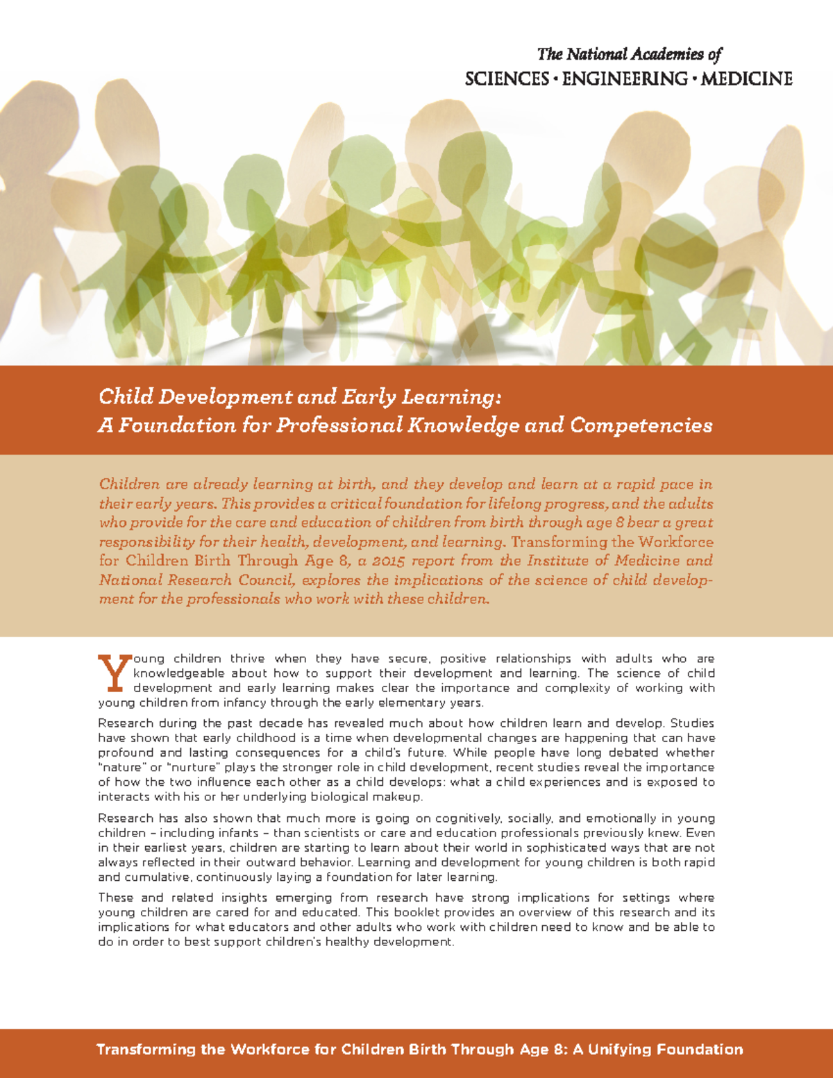 Resources for Child Development 1 - Transforming the Workforce for ...