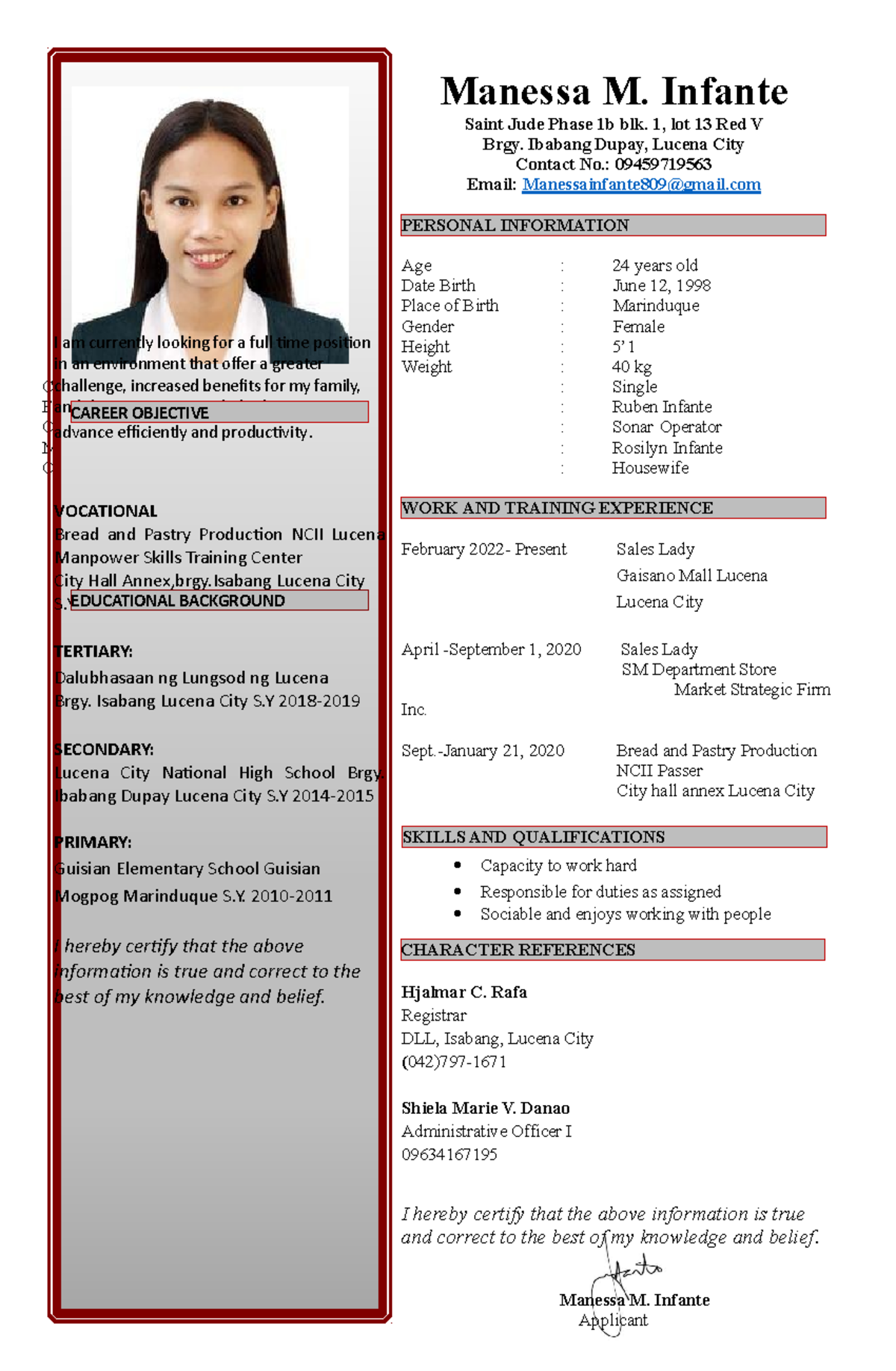 Manessa - This is a simple document that you can use as a guide ...