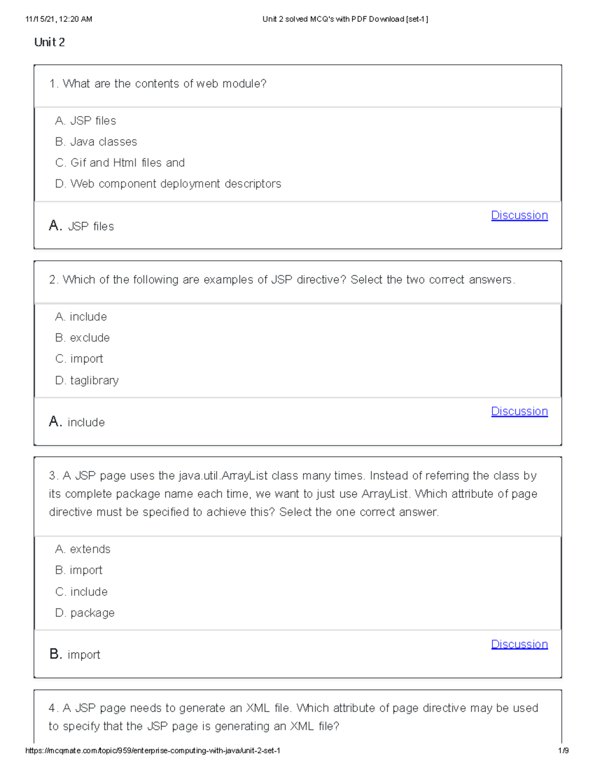 Unit 2 solved MCQ's with PDF Download [set-1] - Bsc. Information ...