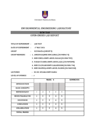 Open Ended Laboratory Proposal V2 - Environmental Engineering ...