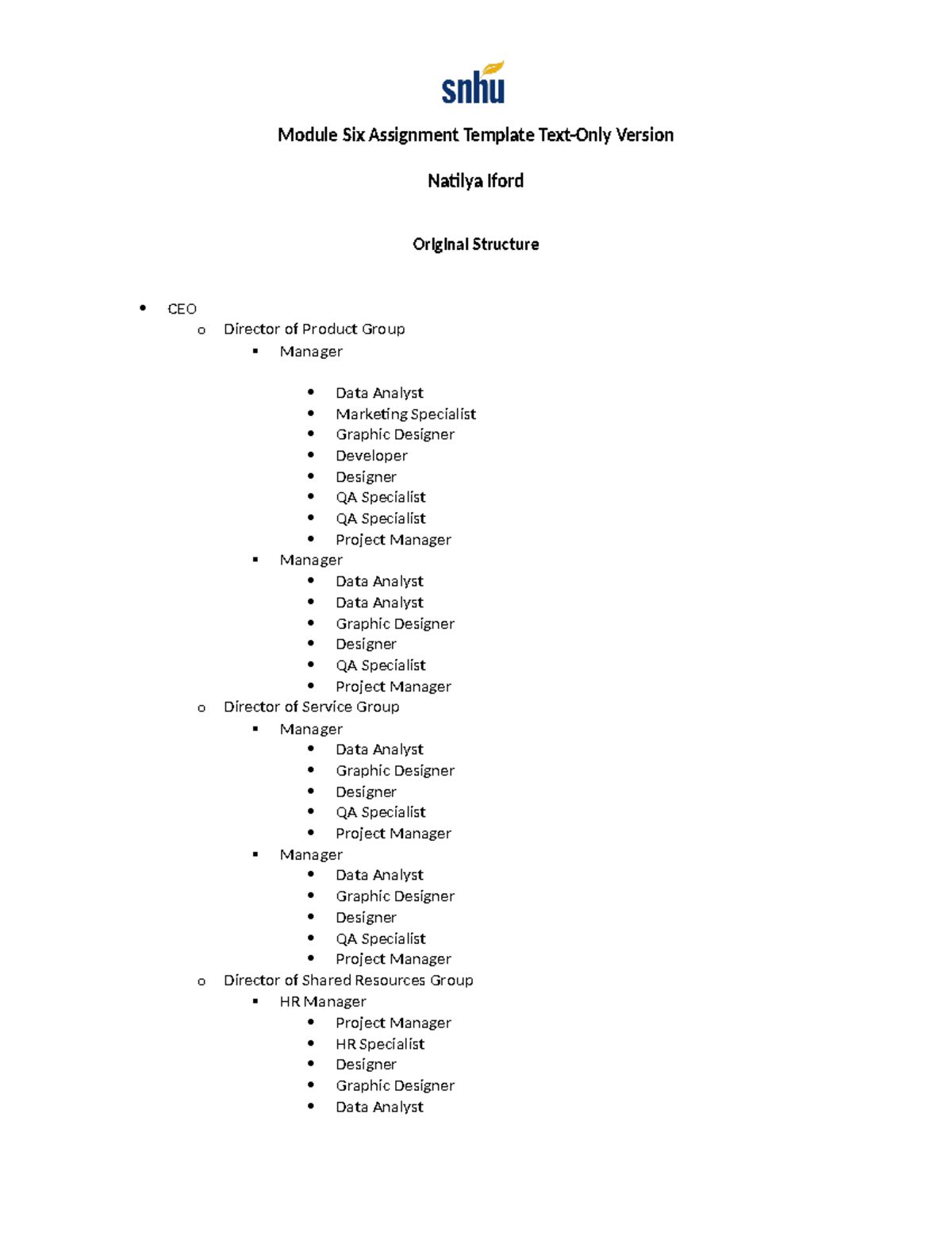 BUS 210 Module Six W6 - jnjhlij - Module Six Assignment Template Text ...