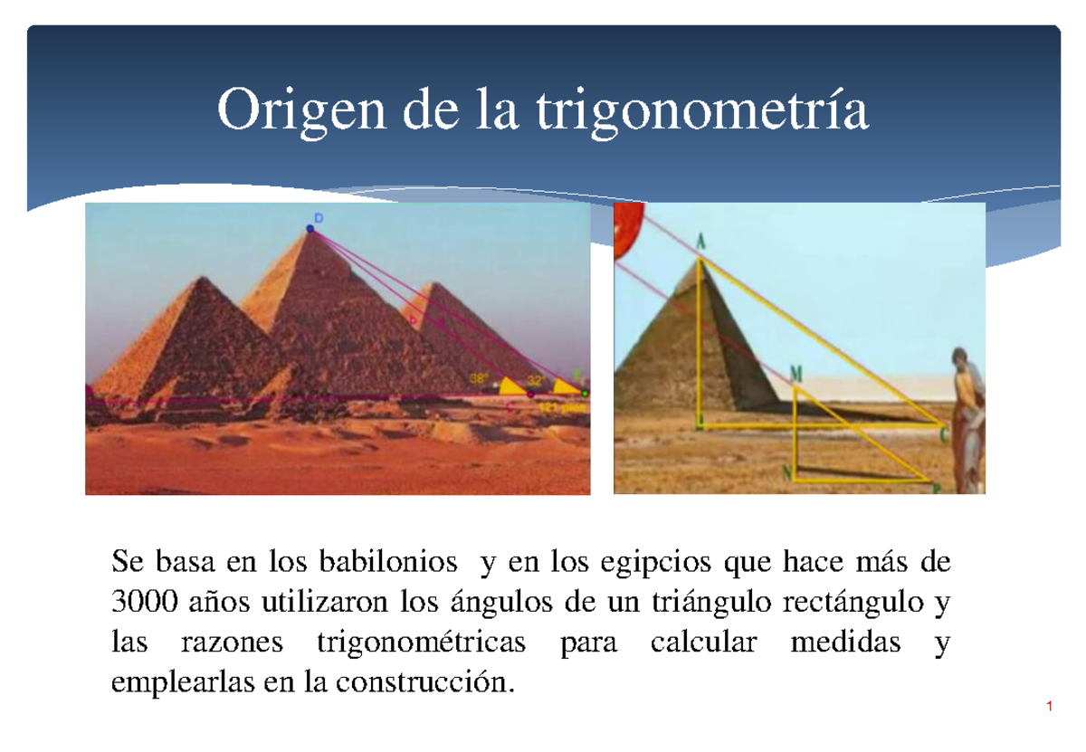 26 NM Sem07 ses02 Razones trigonométricas - Origen de la trigonometría ...